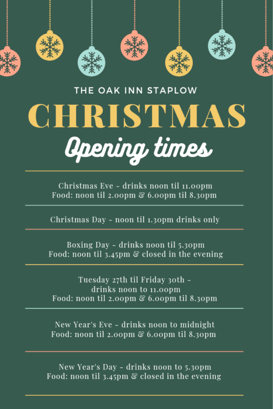 Restaurant Ledbury | The Oak Inn Staplow | Traditional Country Pub